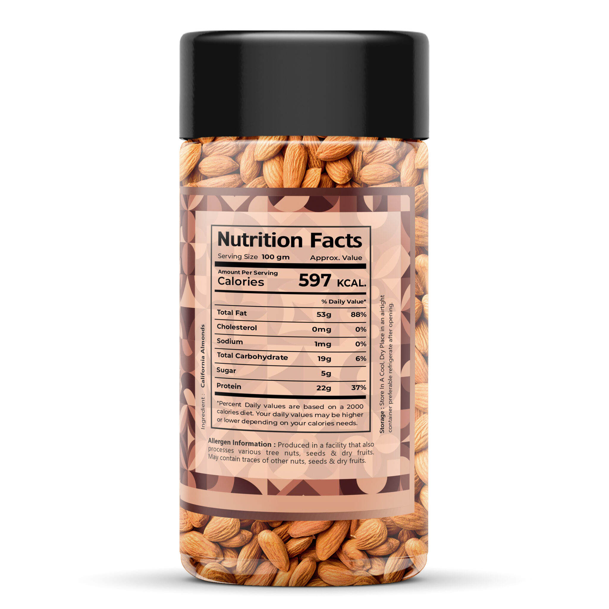 ALMOND JAR PACK 1000GM – Havoc Nuts
